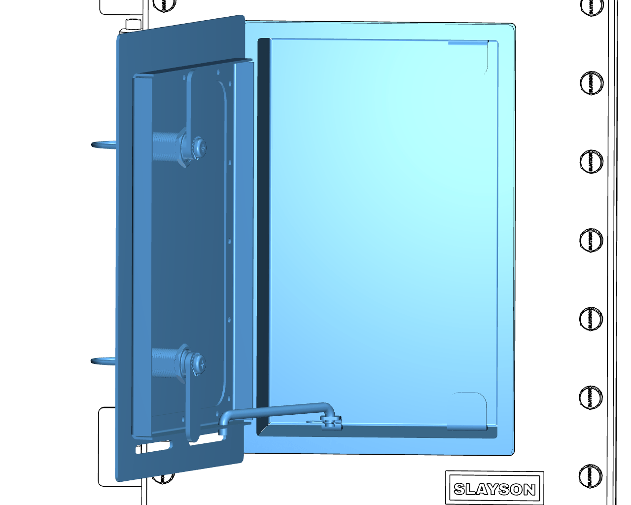 Shielded Access Door IP66 for NEMA 6P / IP68 Enclosures | SLAYSON